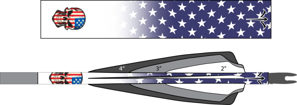 Premium Custom White Water Archery Arrow Build with Block American Flag ...