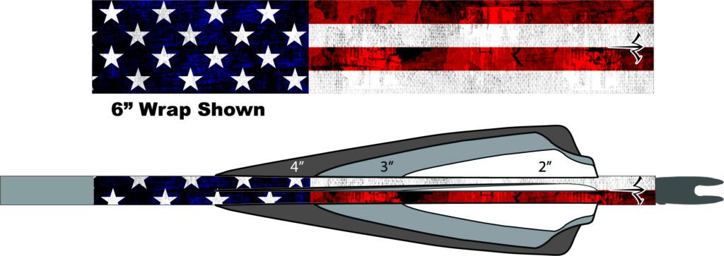 Premium Custom White Water Archery Arrow Build with American Flag Variant Wraps – 6pc set ...