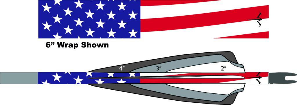 Premium Custom White Water Archery Arrow Build with American Flag Variant Wraps – 6pc set ...