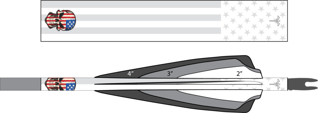 Premium Custom White Water Archery Arrow Build with Block American Flag Wraps – 6pc Set | White ...