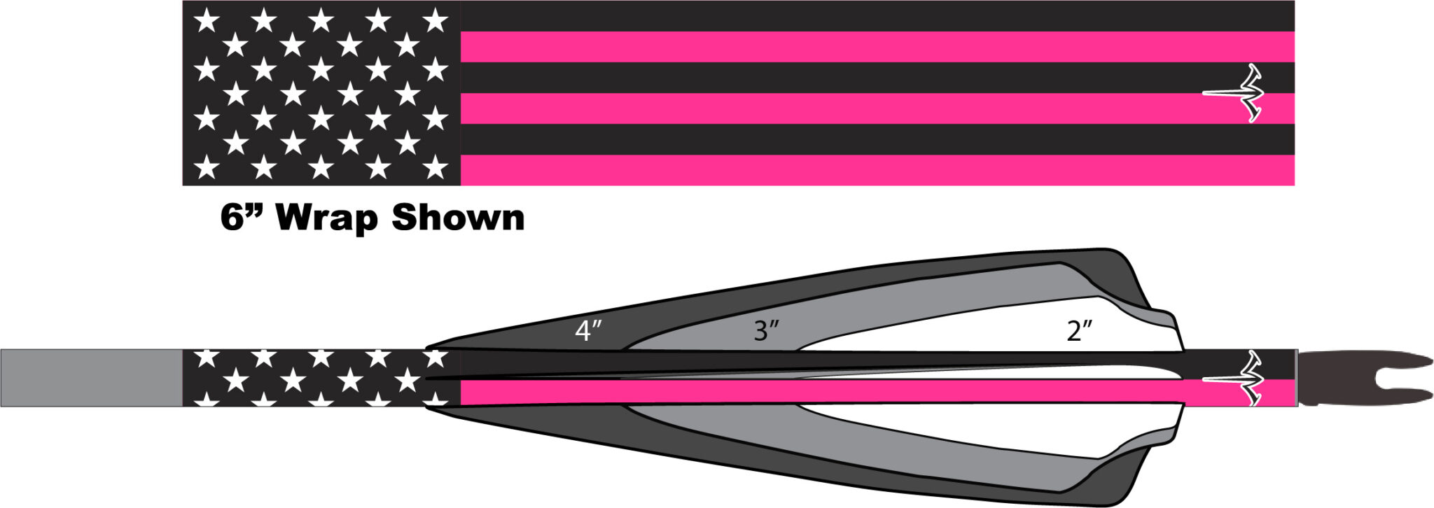 Premium Custom White Water Archery Arrow Build with Fluorescent Flag Wraps – 6pc Set | White ...
