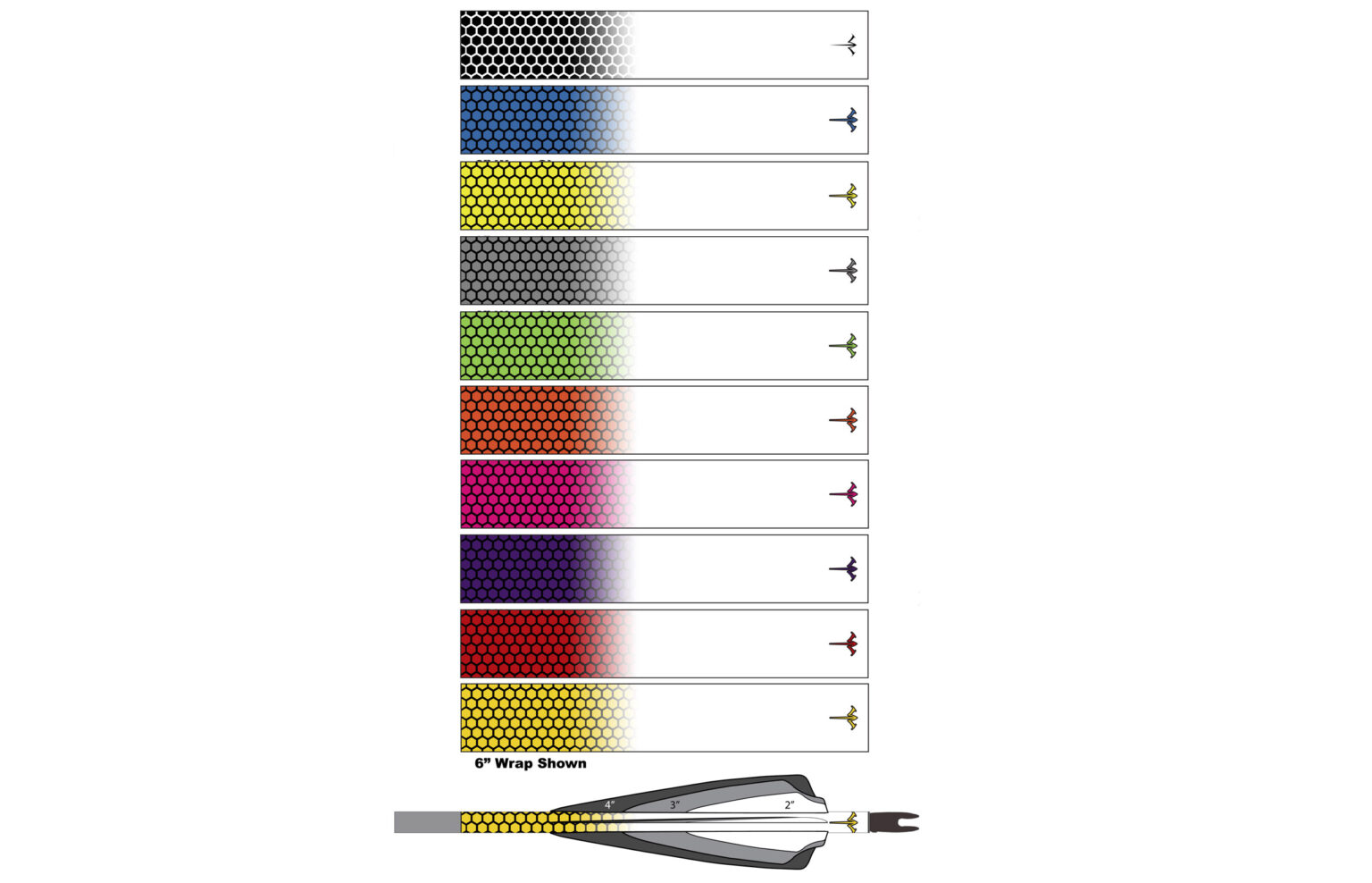 Premium Custom White Water Archery Arrow Build with Honeycomb Icon Fade ...