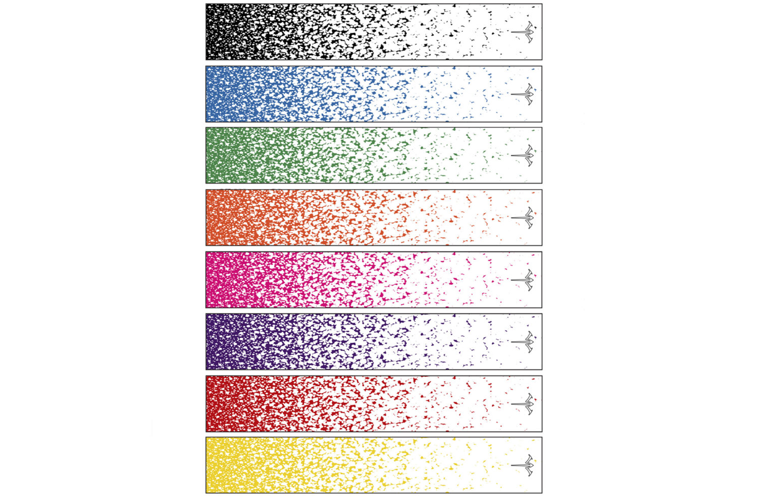 White Background Spray Paint Splatter Arrow Wraps | White Water Archery