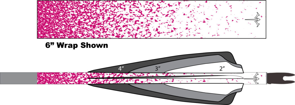 Premium Custom White Water Archery Arrow Build with Spray Paint White Background Arrow Wraps ...