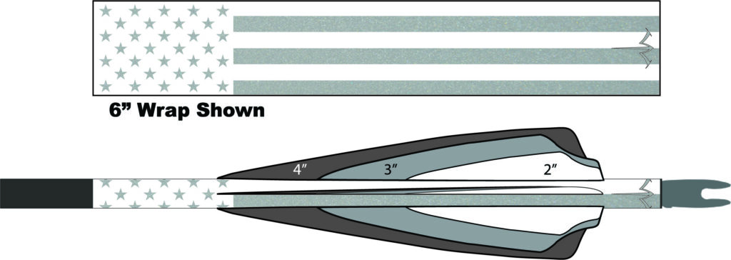 Premium Custom White Water Archery Arrow Build with Reflective American Flag Wraps – 6pc Set ...