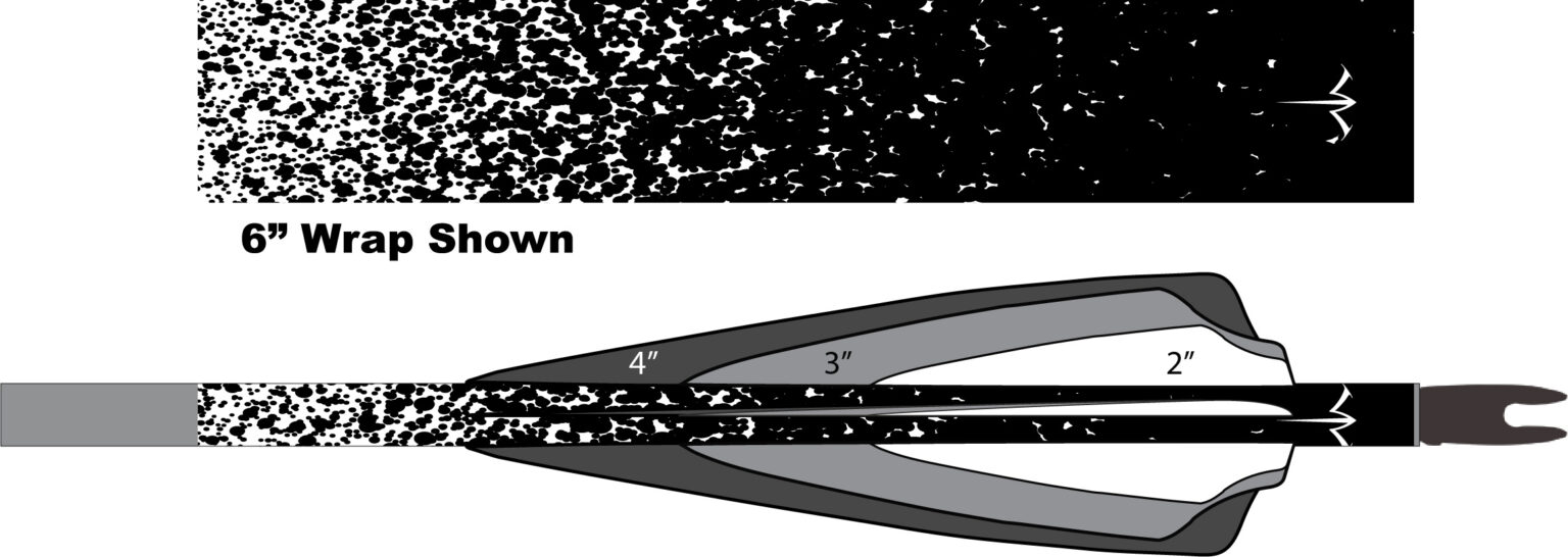 Premium Custom White Water Archery Arrow Build with Spray Paint Black or Color Background Wraps ...