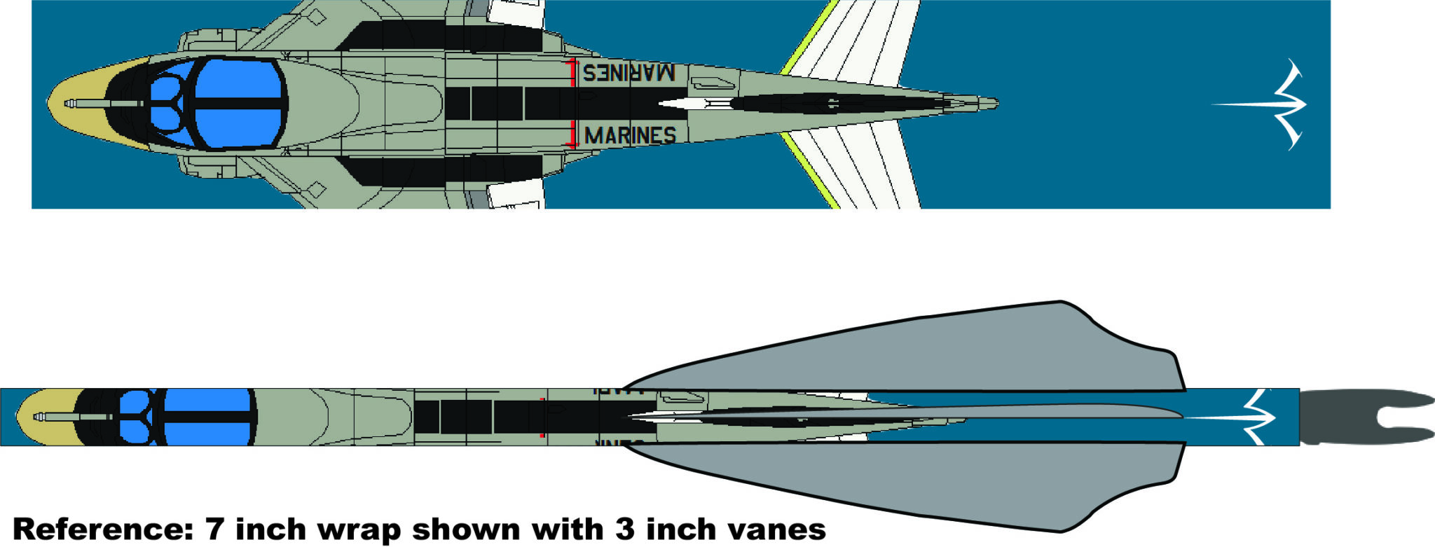 A6 Intruder Airplane Arrow Wraps | White Water Archery