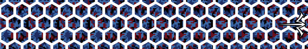Digital Camo Blue Filled Honeycomb Reflective Arrow Wraps | White Water ...