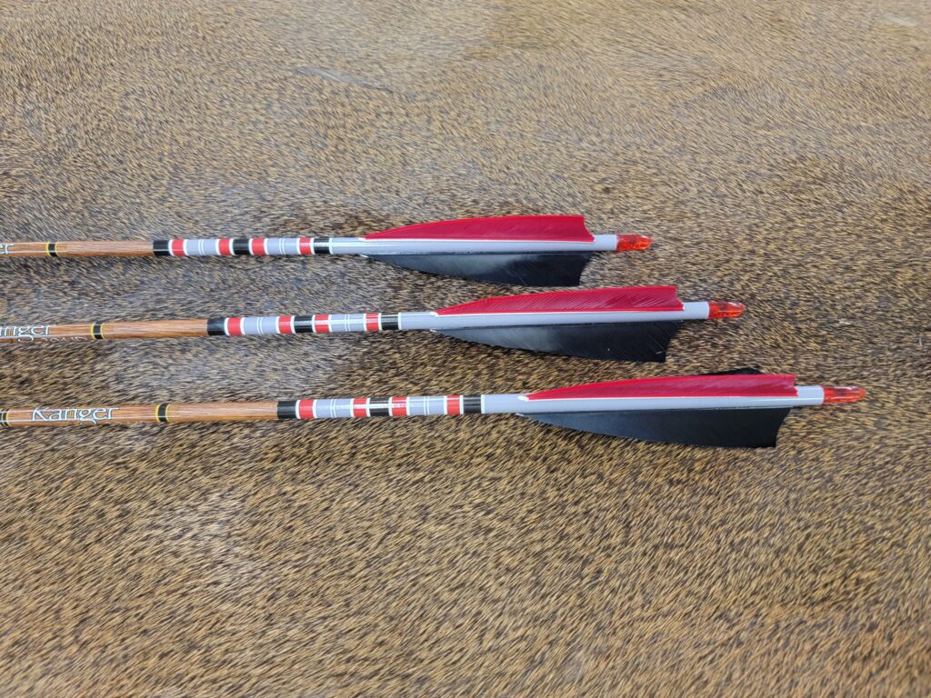 Traditional 27 Gray with Red/Black Crests Ranger Wood Grain Carbon ...