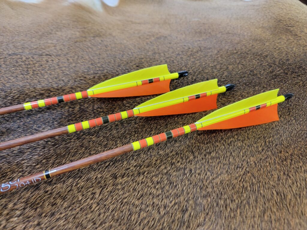 Traditional 8 Flo Yellow with Orange Crests Ranger Wood Grain Carbon ...