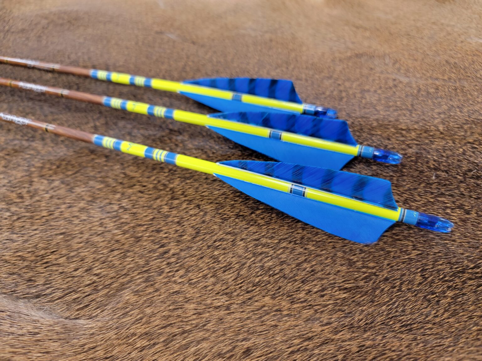 Traditional 34 Flo Yellow with Blue Crests Ranger Wood Grain Carbon ...