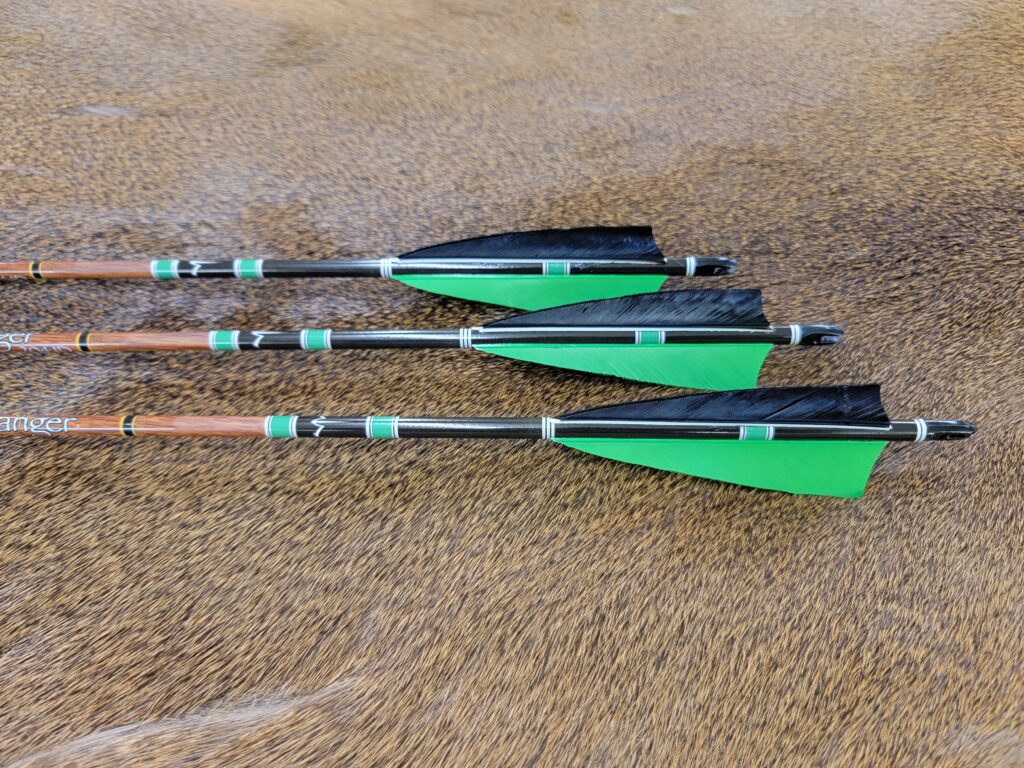 Traditional Green Icon Ranger Wood Grain Carbon Arrows .204 – 6pc Pack ...