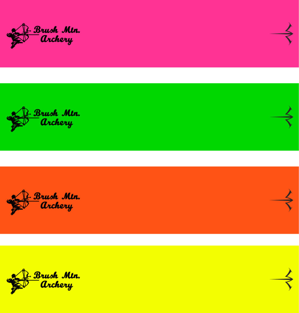 Custom Brush Mountain Archery Fluorescent Arrow Wrap | White Water Archery