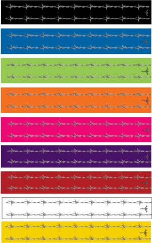 Blank Barbed Wire Solid Color Arrow Wraps | White Water Archery