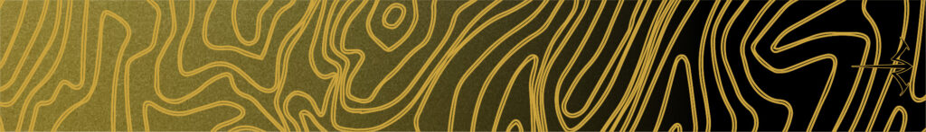 Gold Metallic Topo Map V2 Solid Arrow Wrap | White Water Archery