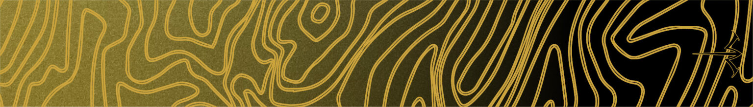Gold Metallic Topo Map V2 Solid Arrow Wrap | White Water Archery