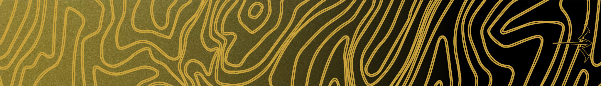 Gold Metallic Topo Map V2 Solid Arrow Wrap | White Water Archery